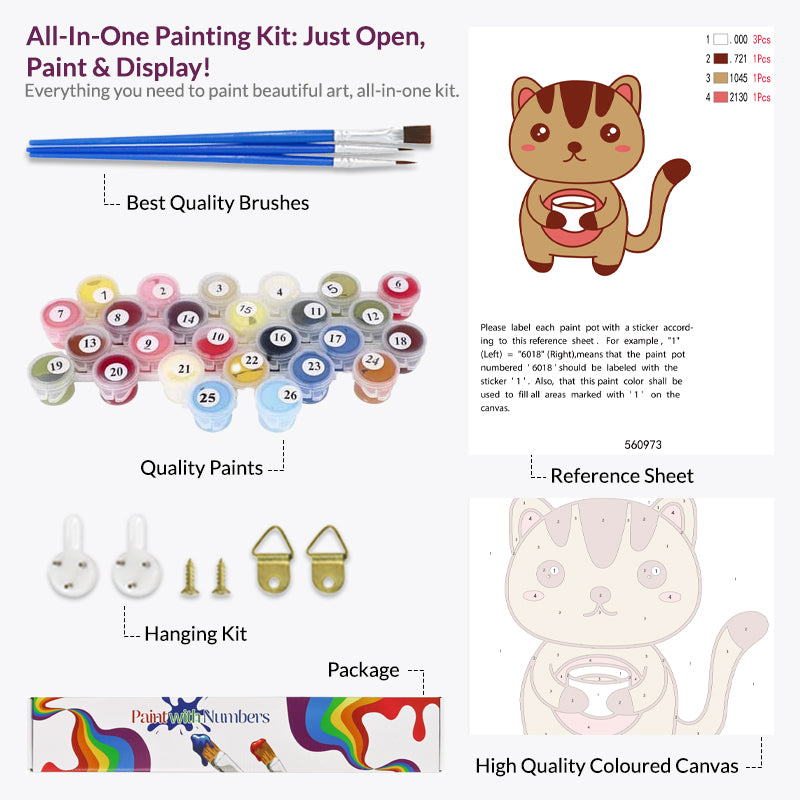 Cat Paint by Numbers - Paint With Numbers Canada